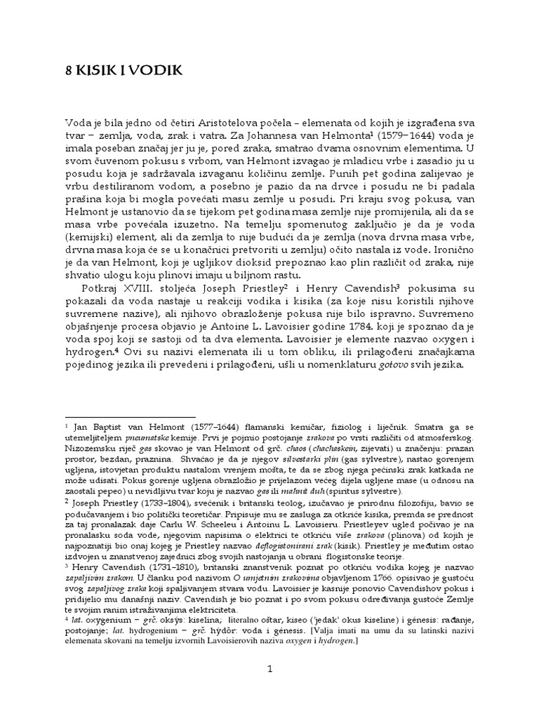 Elementi PSE - Kiseonik I Vodonik | PDF