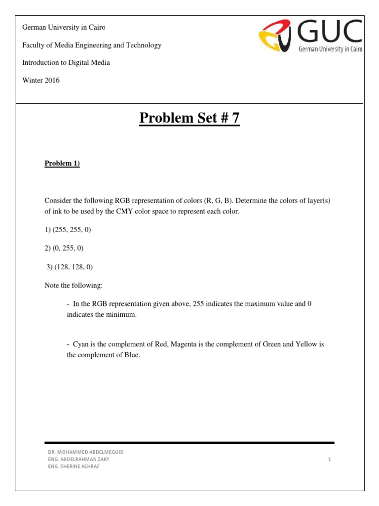 Tut7 Theoritical V1 Solution - 22860 | PDF | Rgb Color Model | Vision