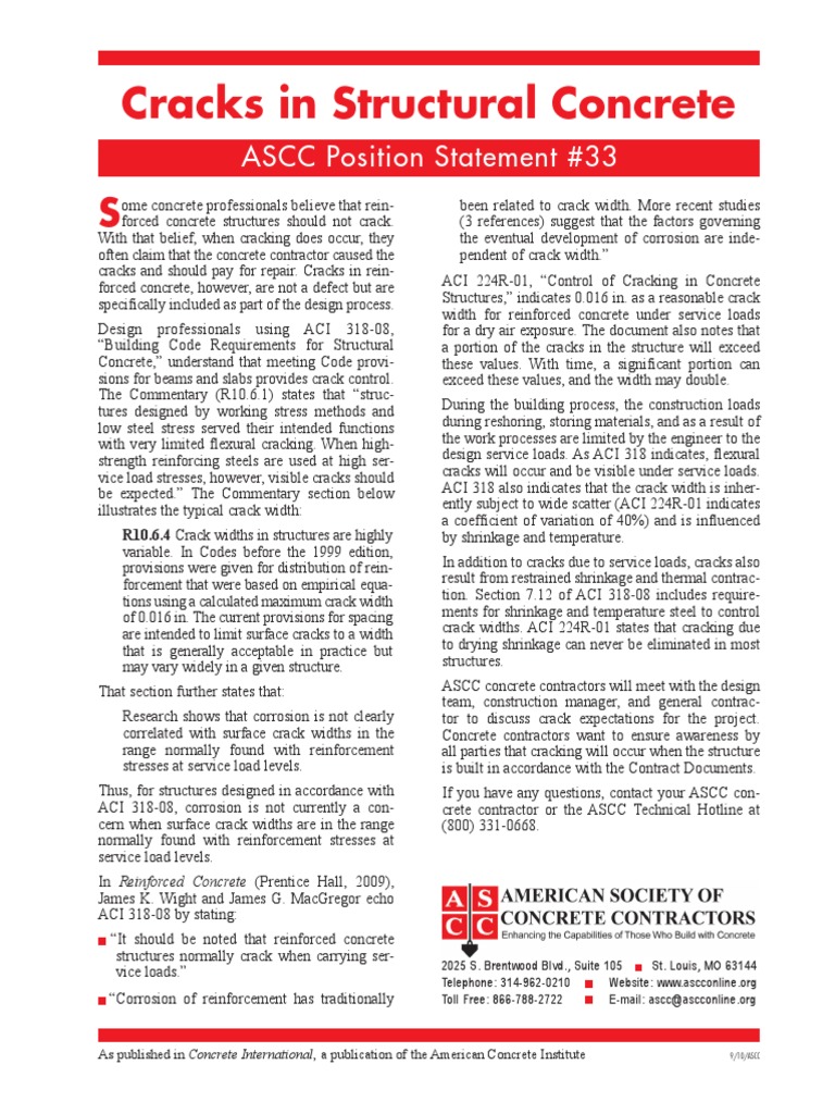 PS 33 Cracks in Structural Concrete | PDF | Reinforced Concrete | Structural Load