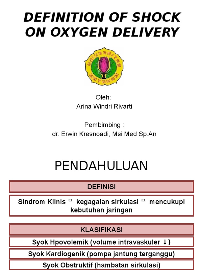 Definition of Shock On Oxygen Delivery | PDF
