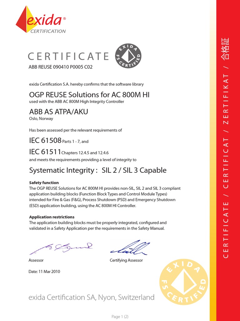 Cert ABB Reuse 090410 P0005 C002 V1R1 | Download Free PDF | Systems ...