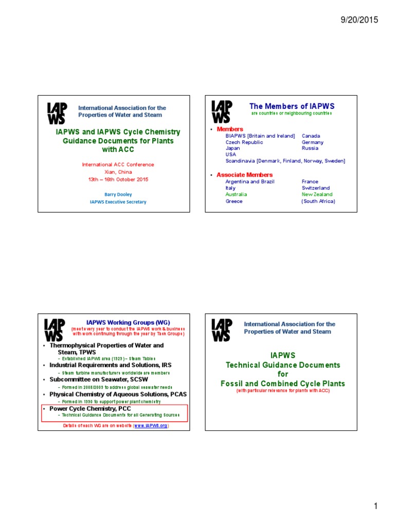 02 Iapws TGD For Acc | PDF | Steam | Energy Conversion