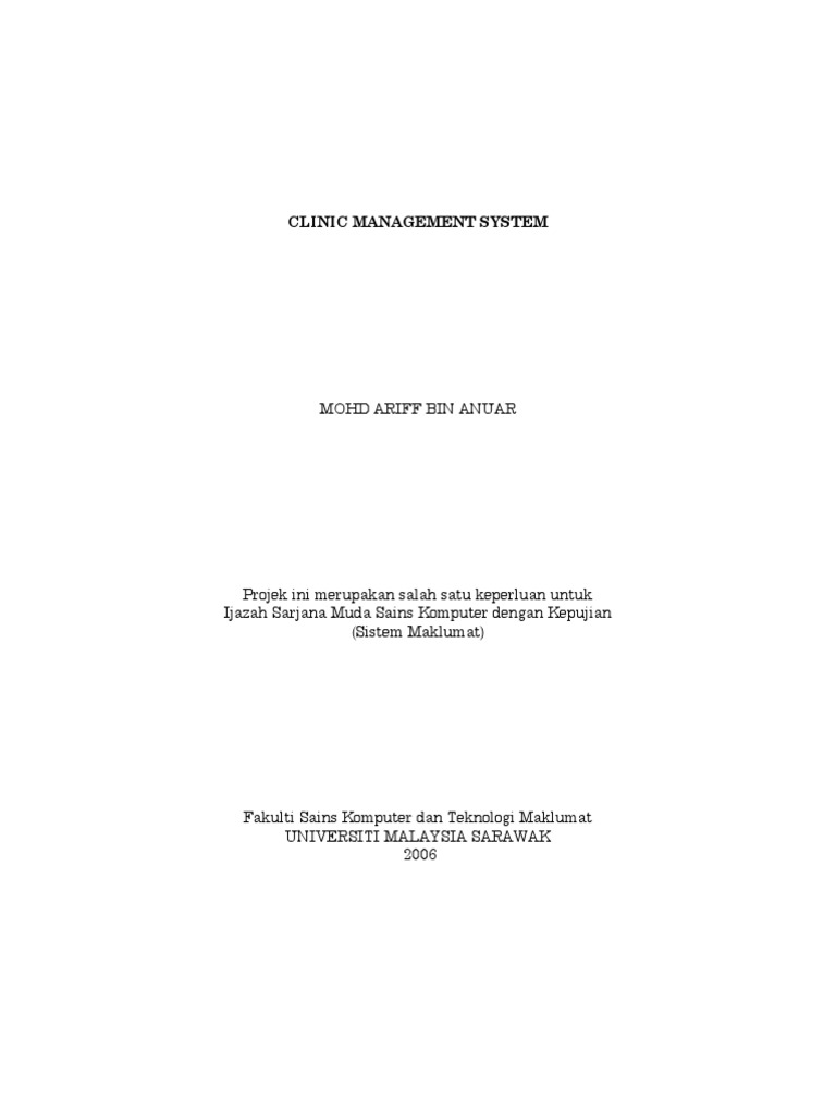 Clinic Management System (24 PGS) | PDF | Php | Web Server