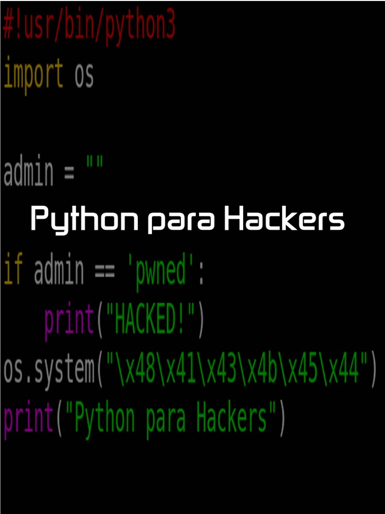 Ebook Python Para Hackers Pdf Python Linguagem De Programação Protocolo De Controle De