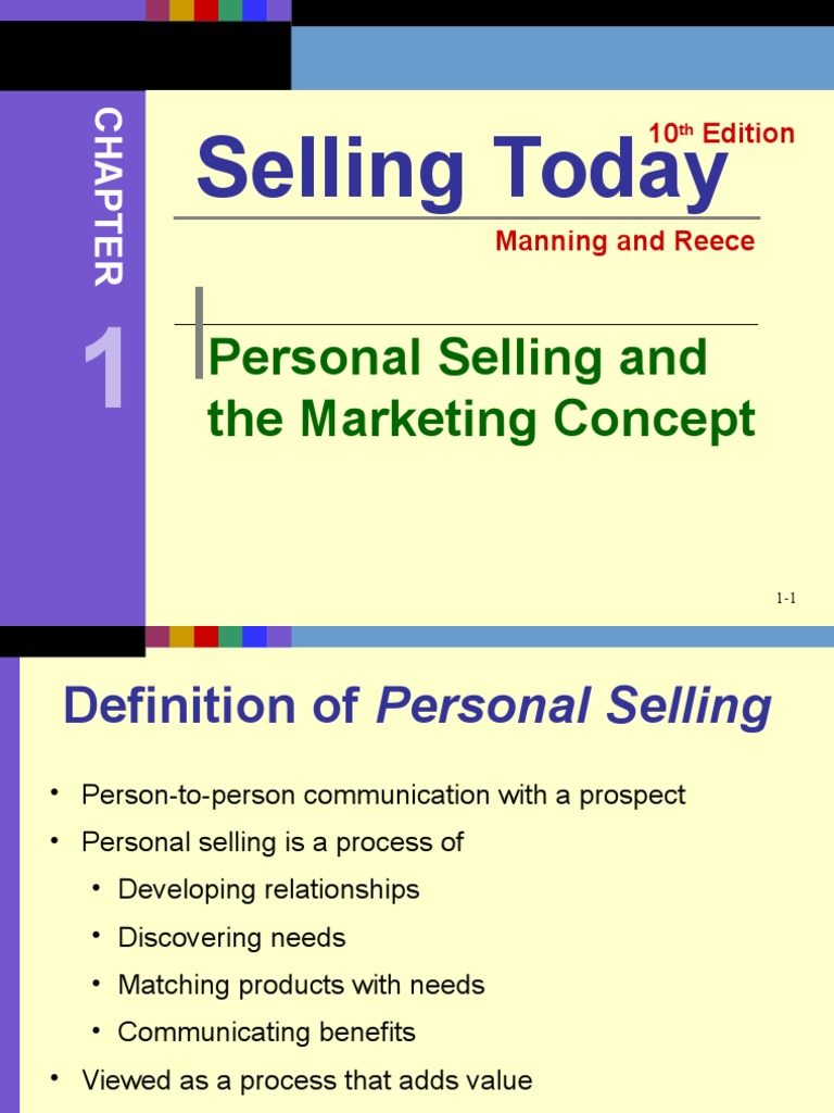 Ch 1 Personal Selling And Marketing Concept Pdf Sales Strategic