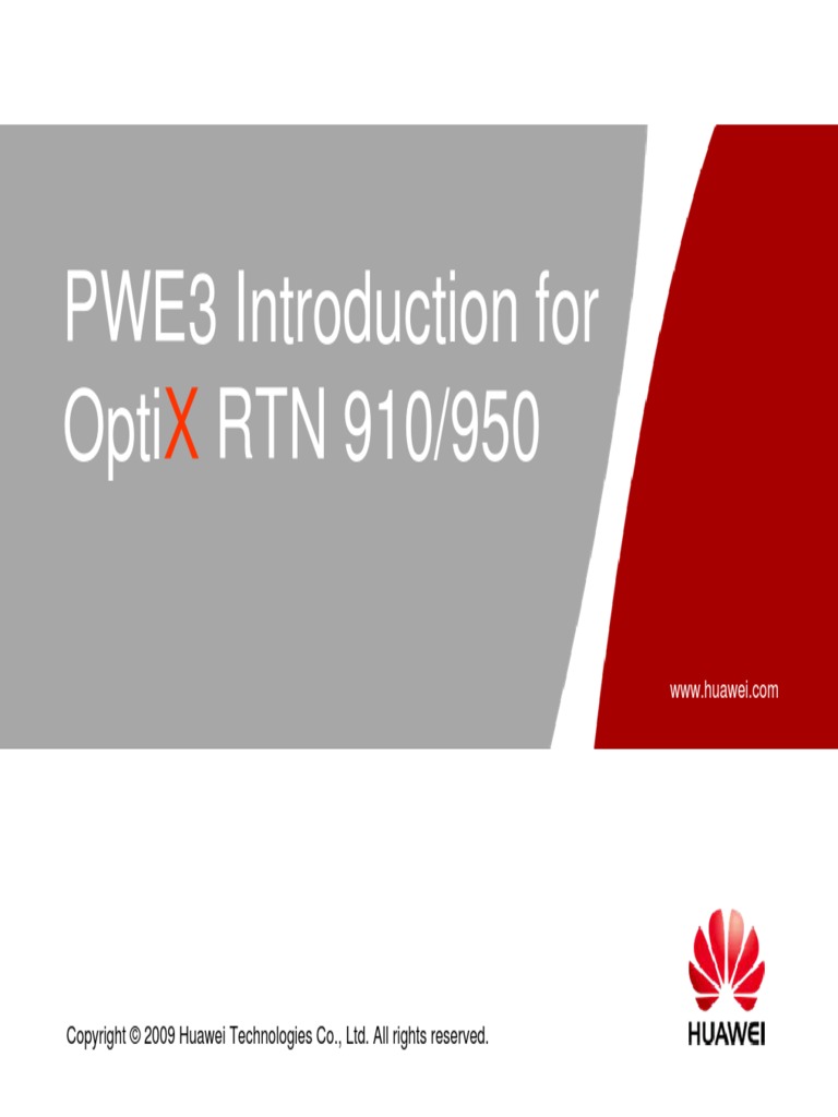 PWE3 Introduction For OptiX RTN 910 - 950 ISSUE 1.00 PDF | PDF ...