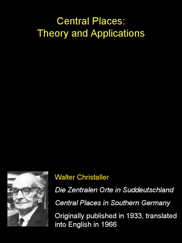 central place theory | Geography | Science