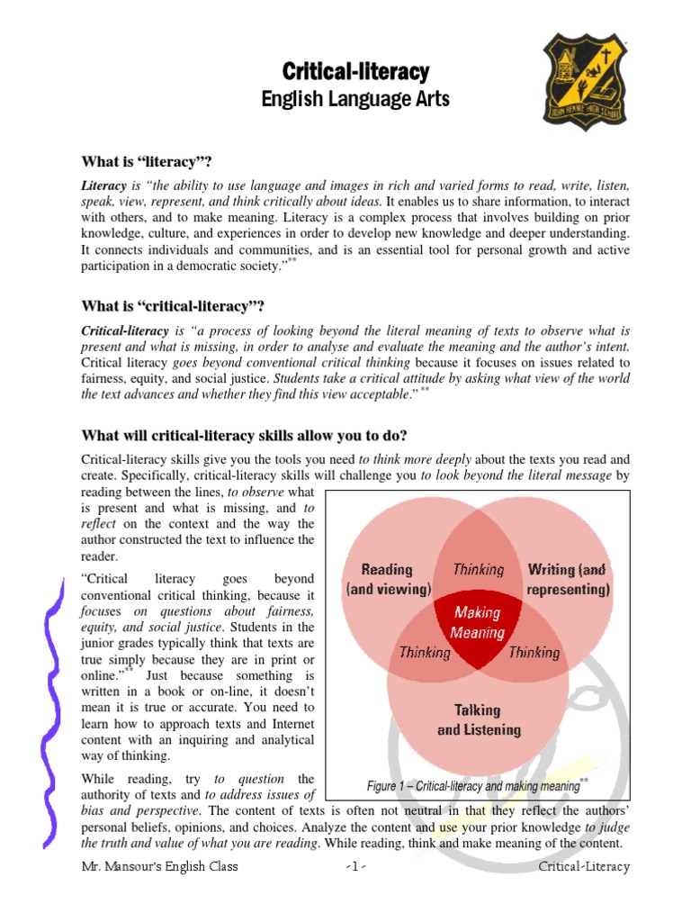 Critical Literacy | PDF | Literacy | Social Justice