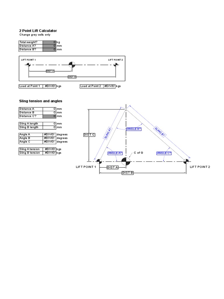 Multi Lift Point Calcs | PDF