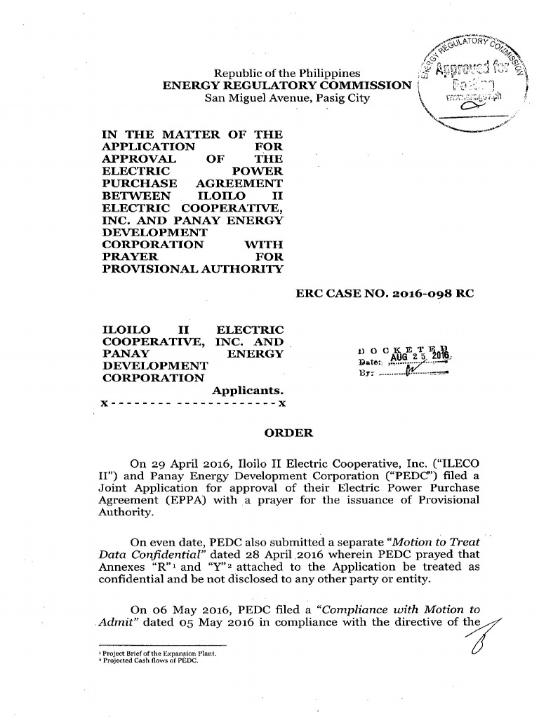 Ileco 2 OrderERCCaseNo2016-098RC PDF | PDF | Kilowatt Hour | United ...