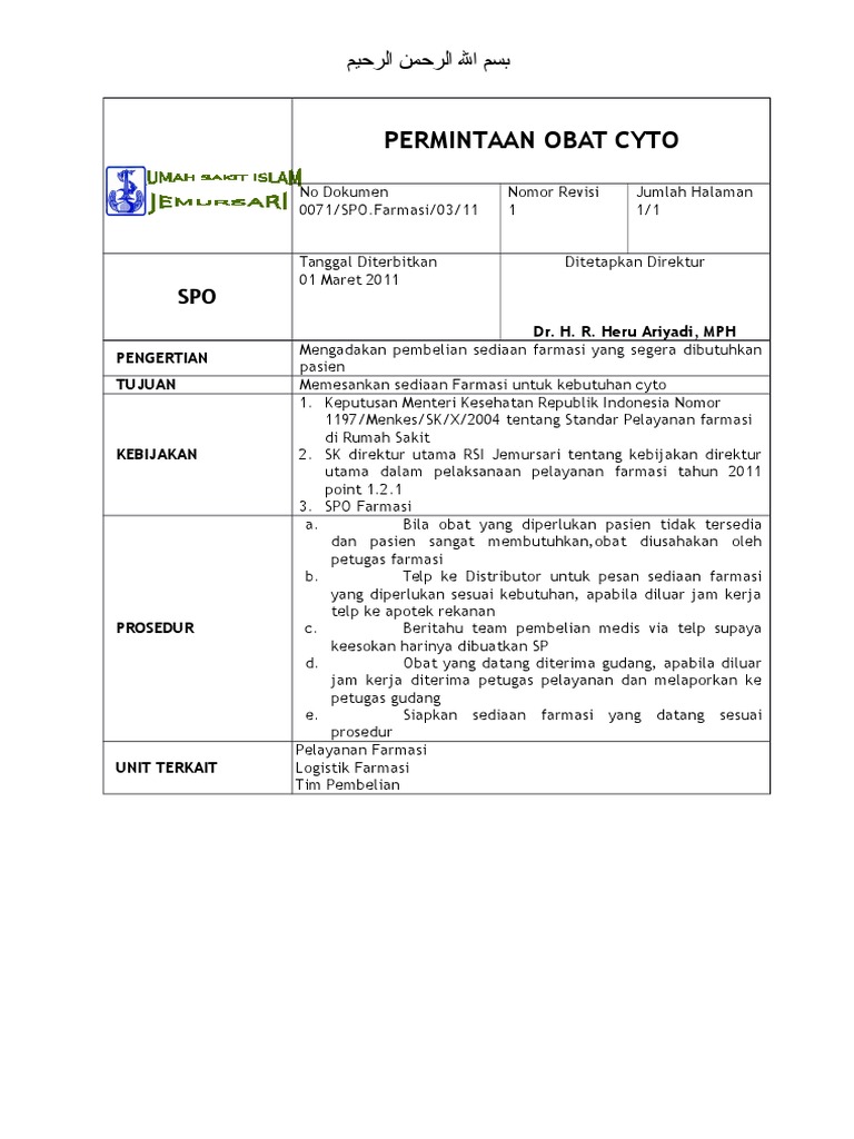 Permintaan Obat Cito | PDF