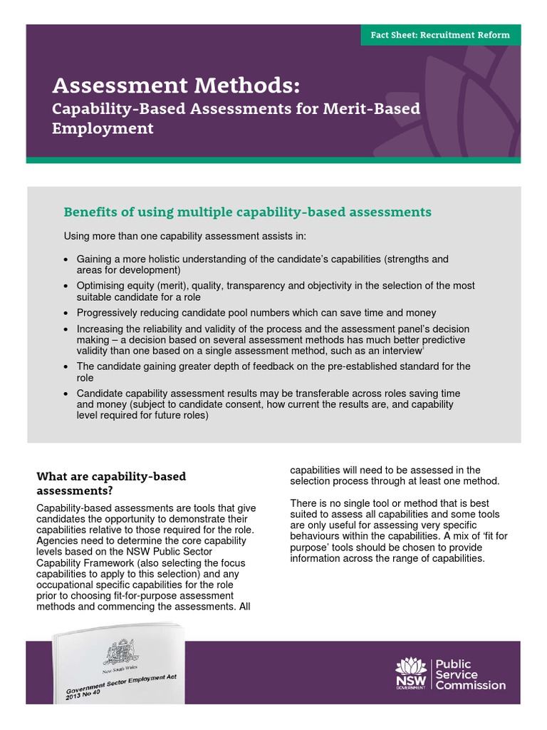 Capability Based Assessments | PDF | Educational Assessment | Employment