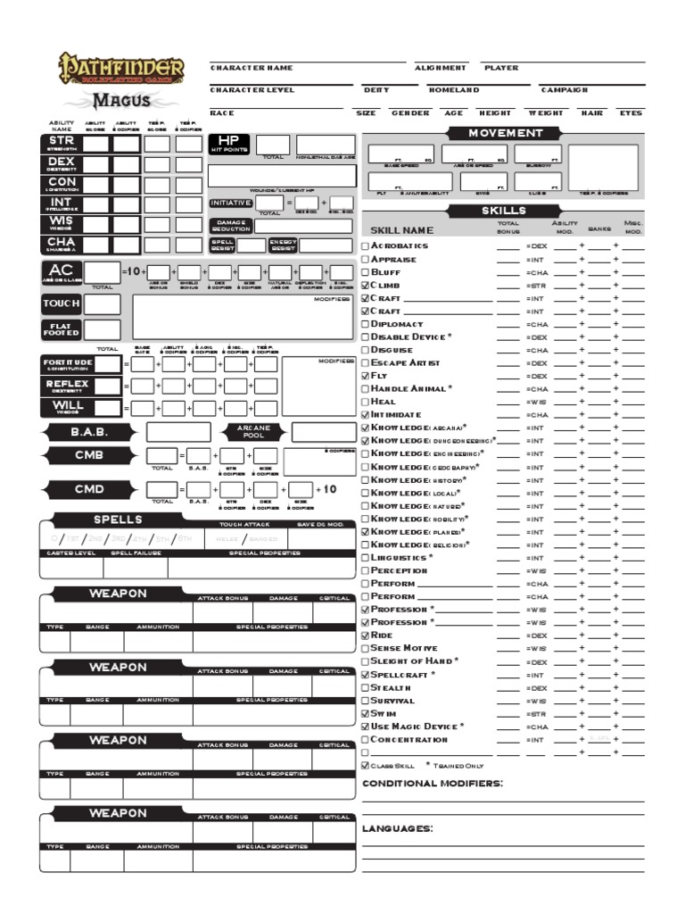 HC Magus Sheet | PDF | Leisure
