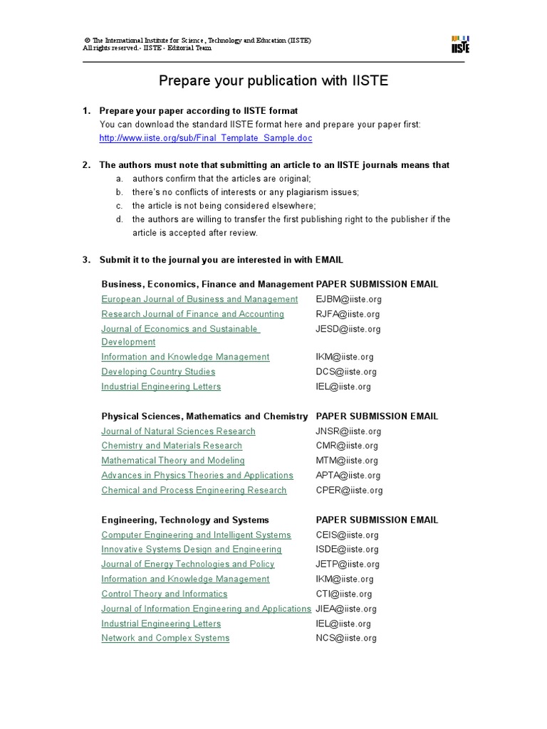 Paper Submission Guide Pdf Engineering Natural Sciences