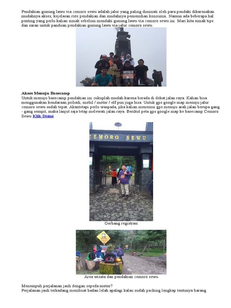 Pendakian Gunung Lawu Via Cemoro Sewu Adalah Jalur Yang Paling Diminati Oleh para Pendaki ...