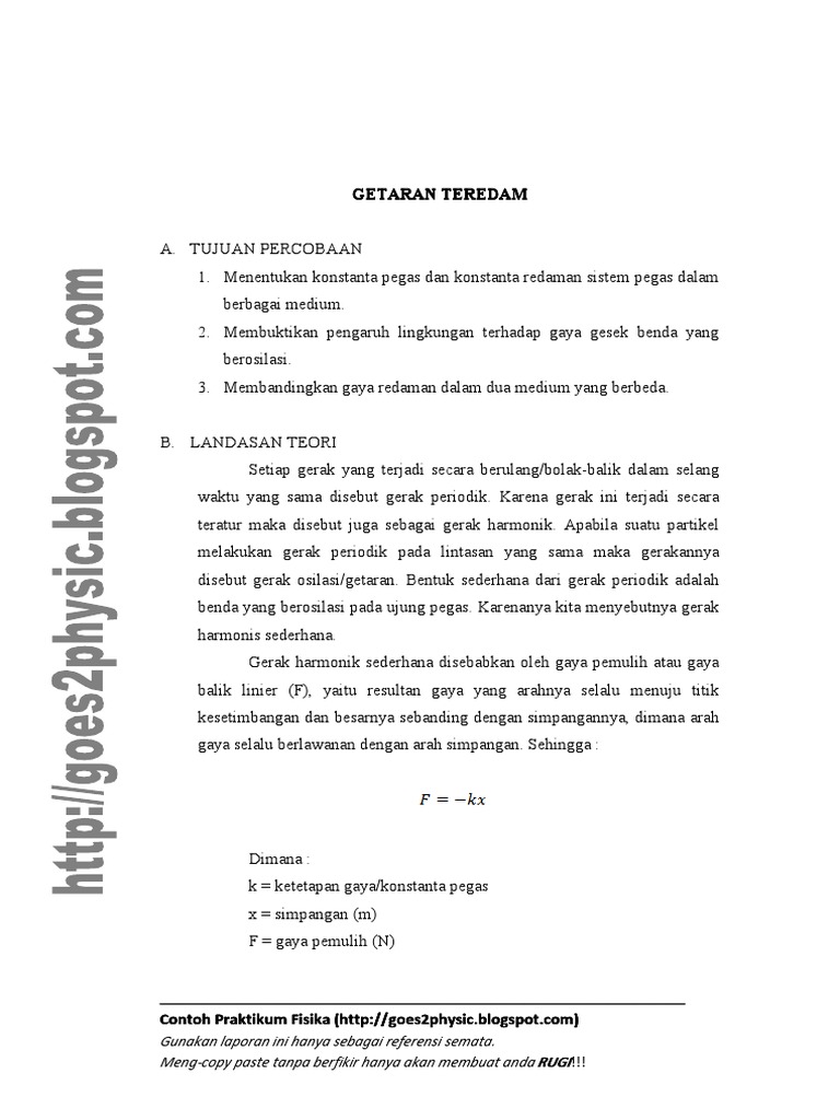 Getaran Teredam PDF | PDF