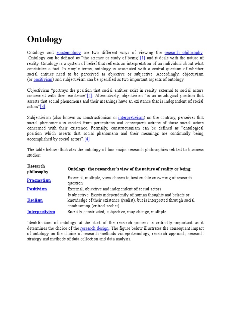 Ontology | PDF | Objectivity (Philosophy) | Ontology