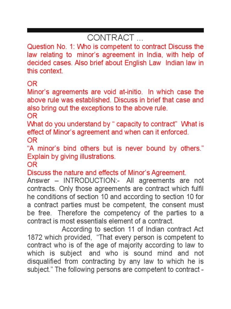 Contract | Consideration | Common Law