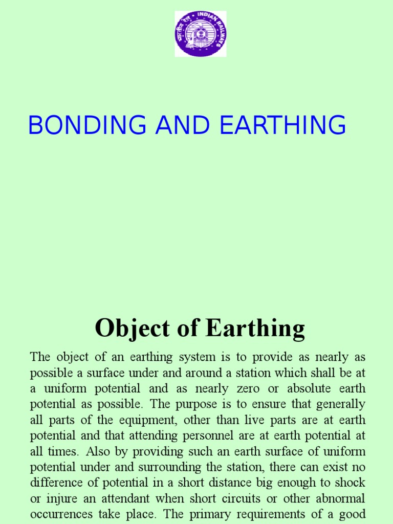 Bonding Earthing Pdf Electrical Equipment Electric Power