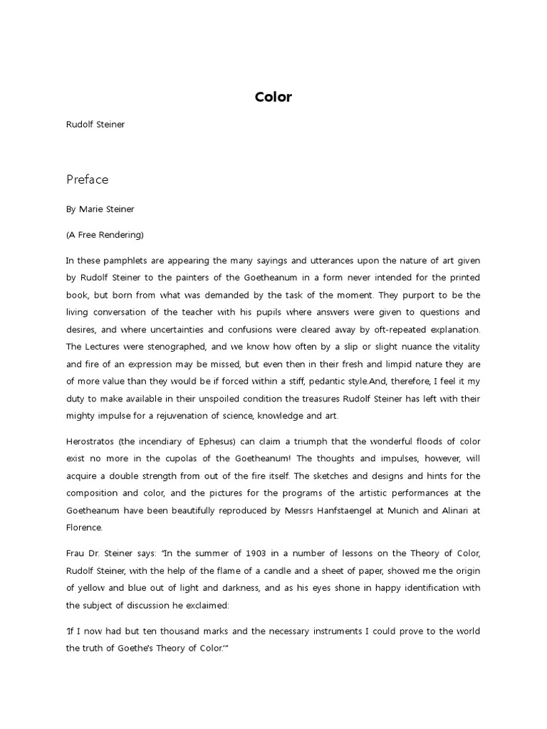 Color Rudolf Steiner | PDF | Rudolf Steiner | Color