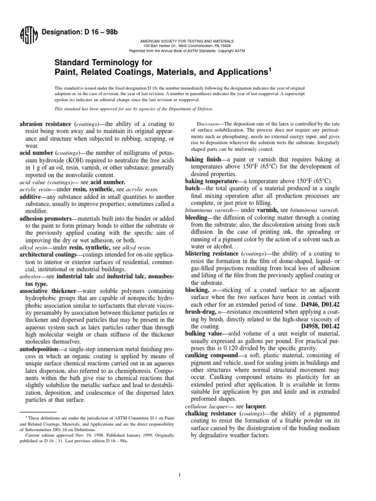 Astm D16 | PDF | Varnish | Paint