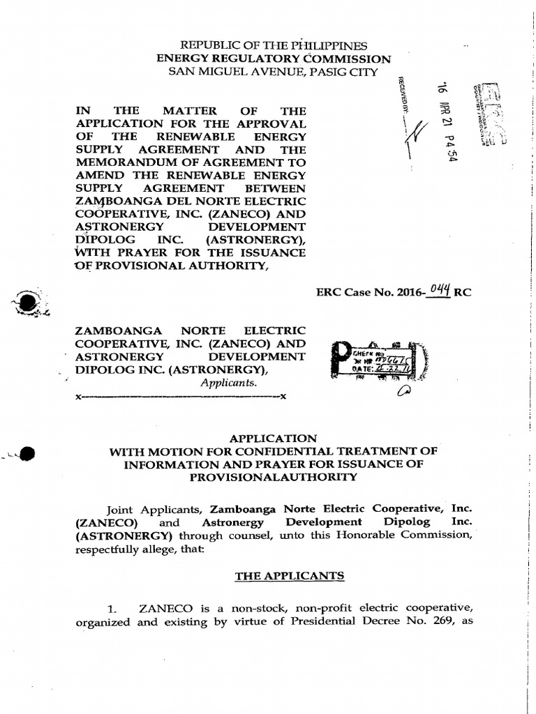 ZANECO Astroenery 2016-044+RC | PDF | Kilowatt Hour | Photovoltaics