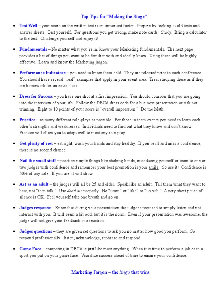 more deca tips | Marketing | Sales | Free 30-day Trial | Scribd