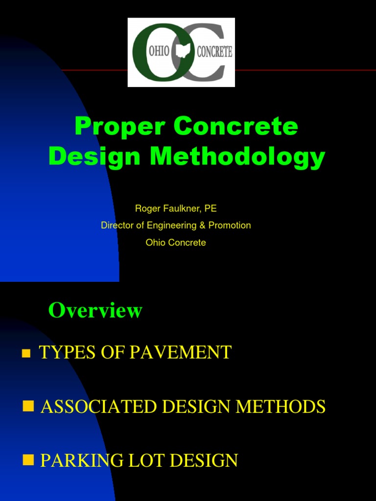 Concrete Design Methodology | PDF | Road Surface | Lane