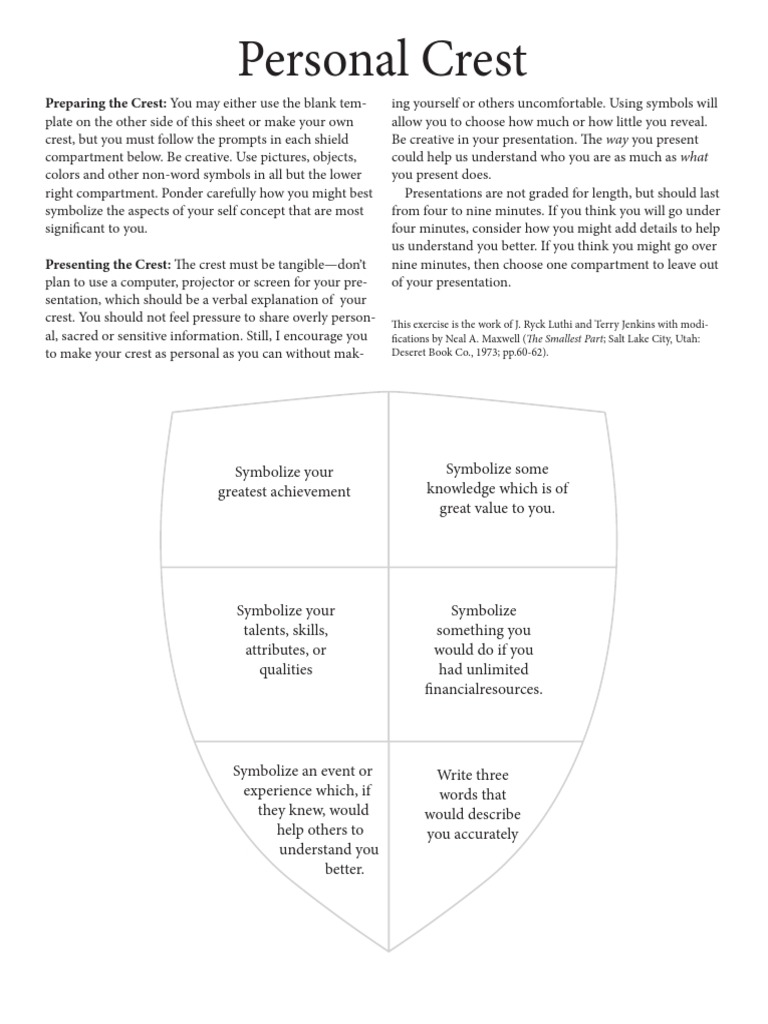 Personal Crest - JPG | PDF