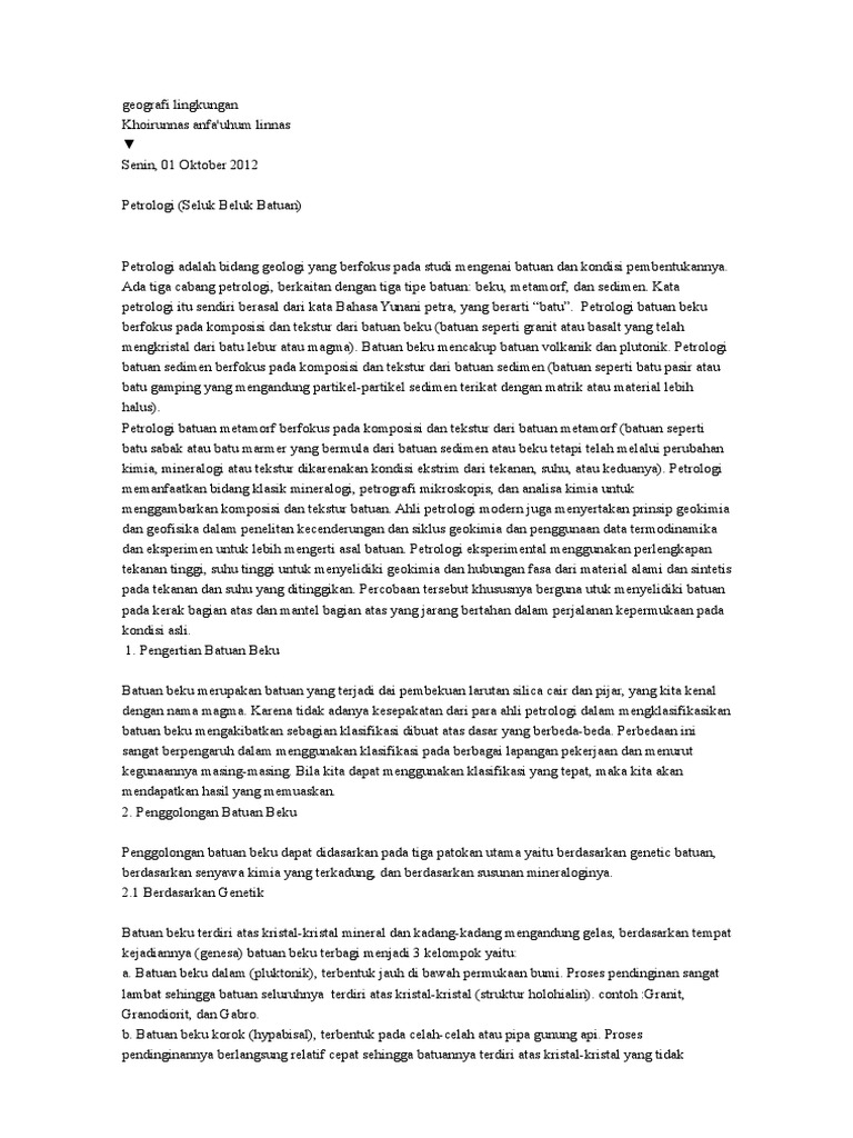 Materi Batuan Dan Alterasi | PDF