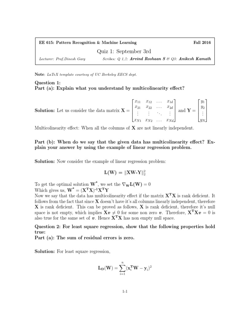 Machine Learning | PDF | Errors And Residuals | Statistical Inference