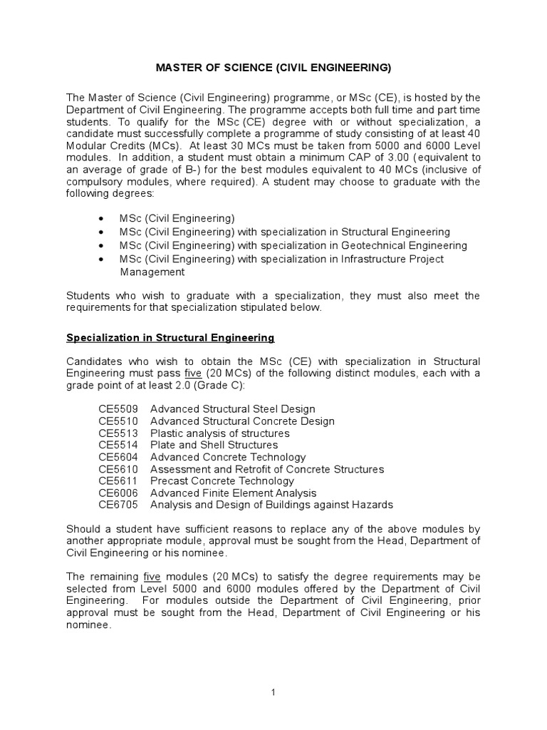 Ms Cce Modules Offered | PDF