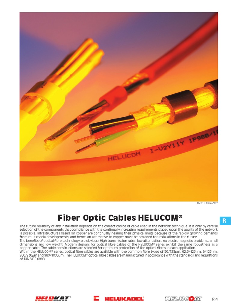 R 004 Fiber Optic Cables Helucom | PDF | Cable | Optical Fiber