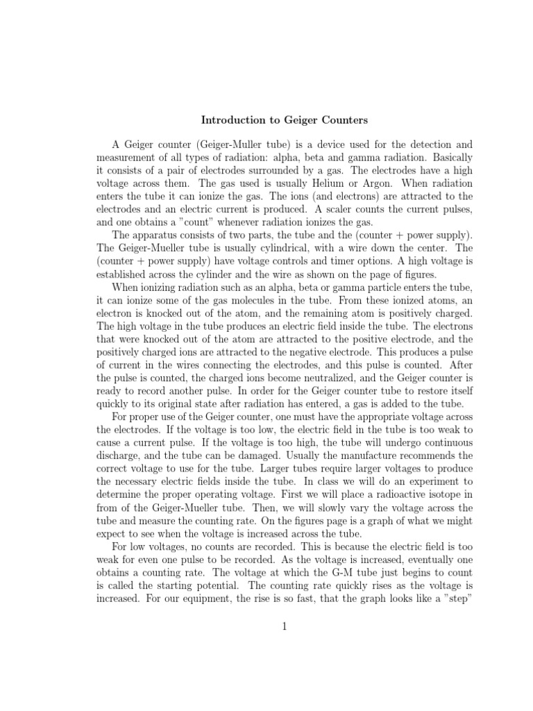 GM Counter PDF | PDF | Gamma Ray | Electron