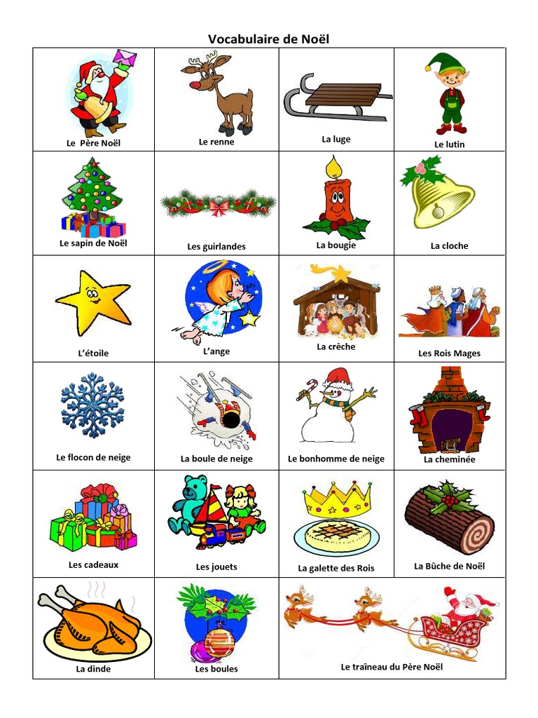 Vocabulaire de Noël Illustre | PDF