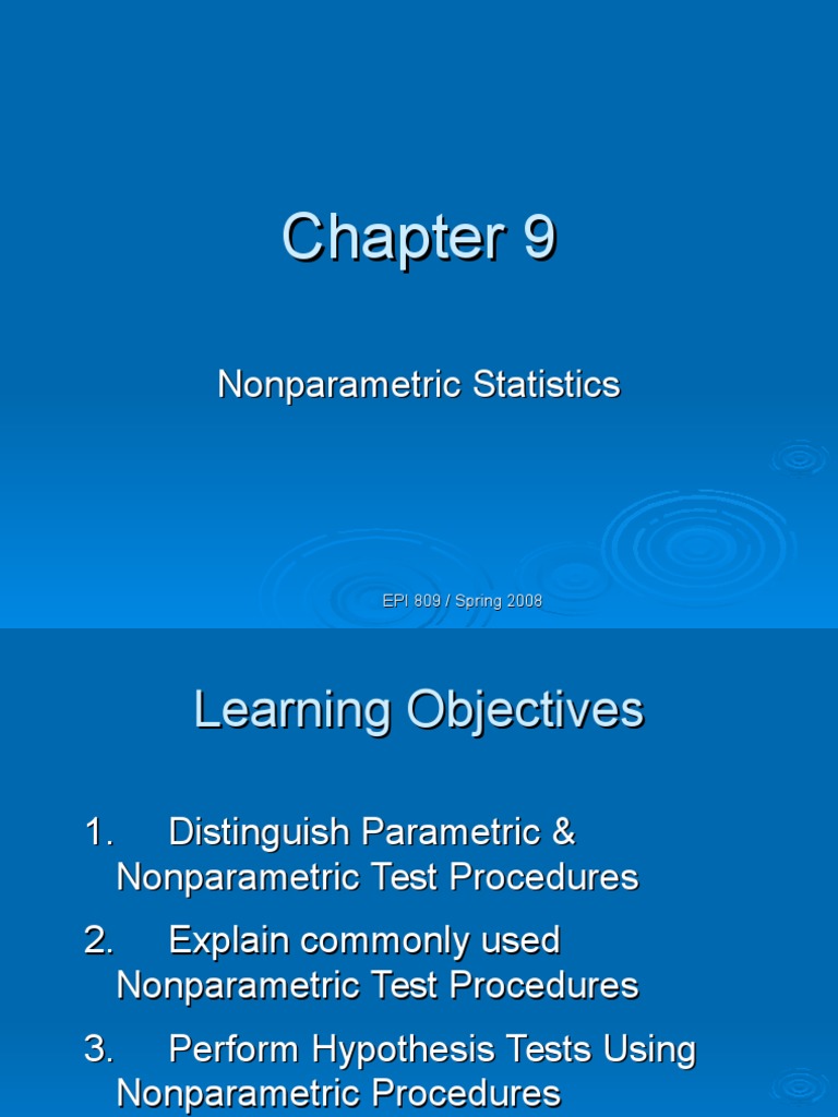 Nonparametric Statistics Overview | PDF | Teaching Methods & Materials | Computers
