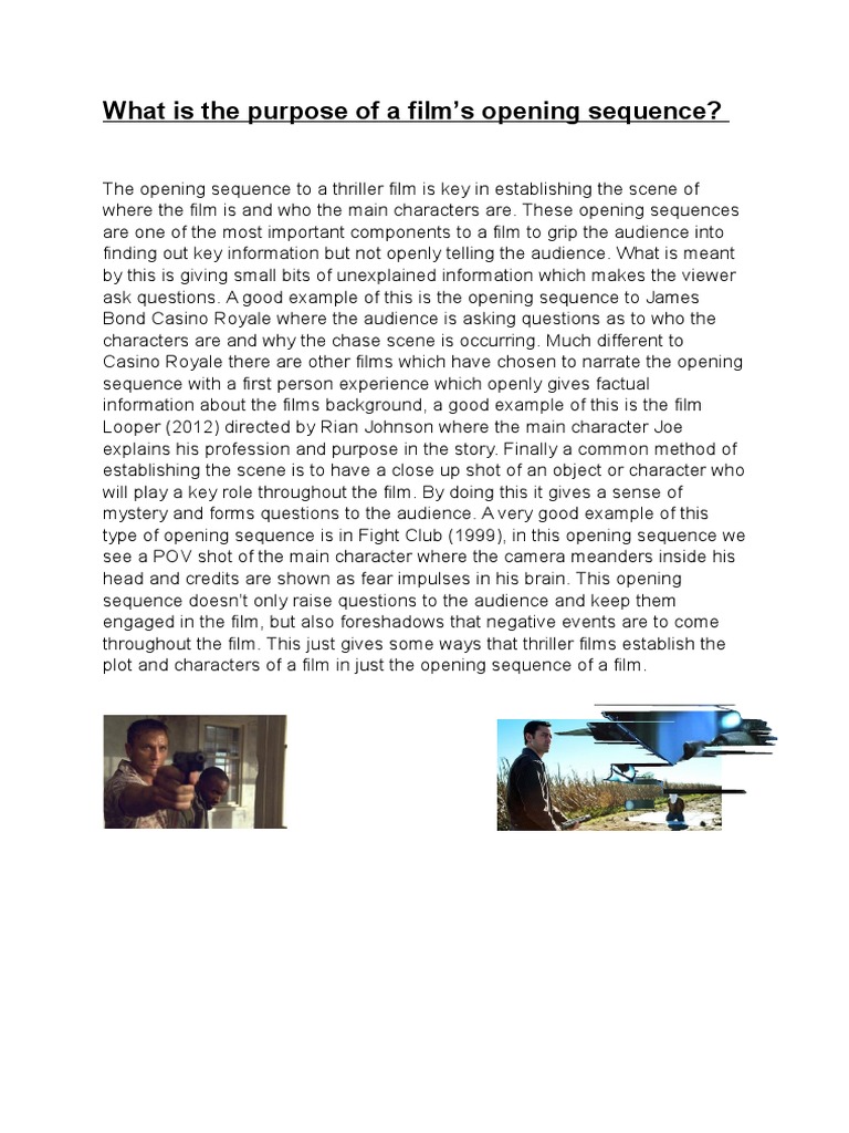 Opening Sequences | PDF