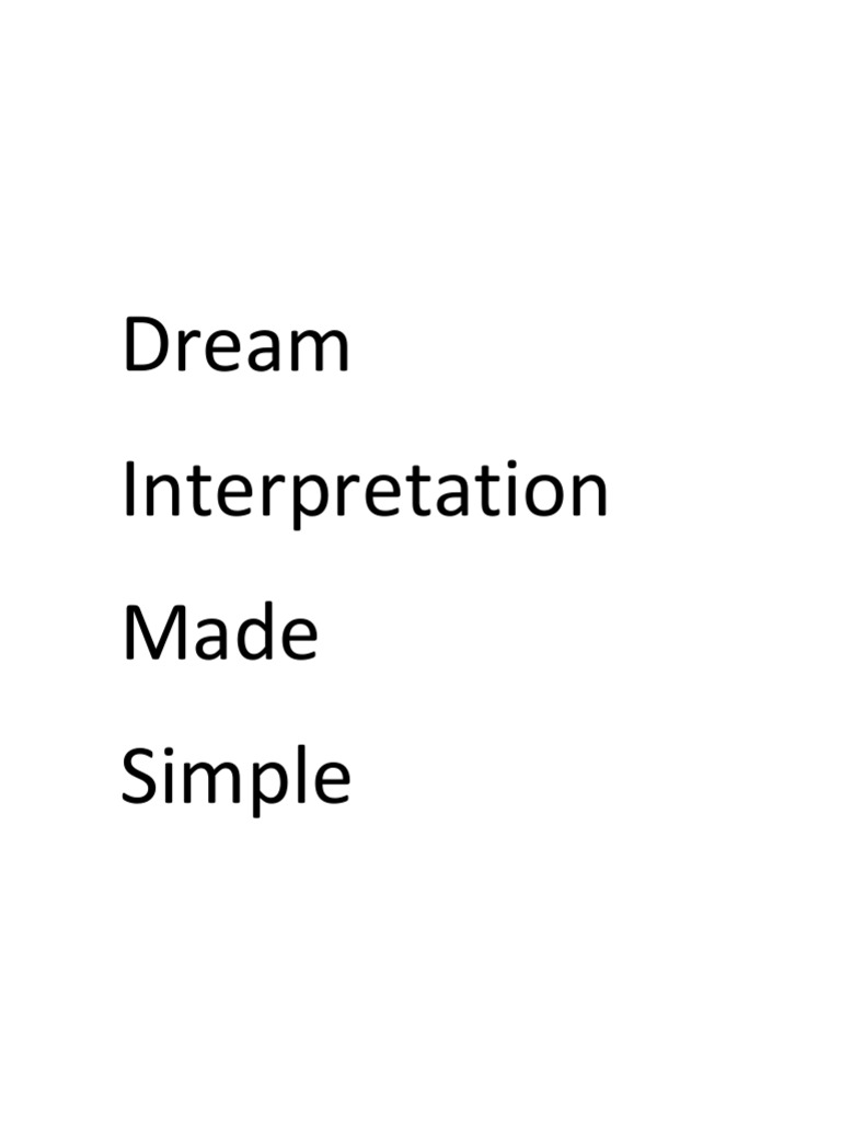 Dream Interpretation Made Simple | PDF | Dream | Wedding