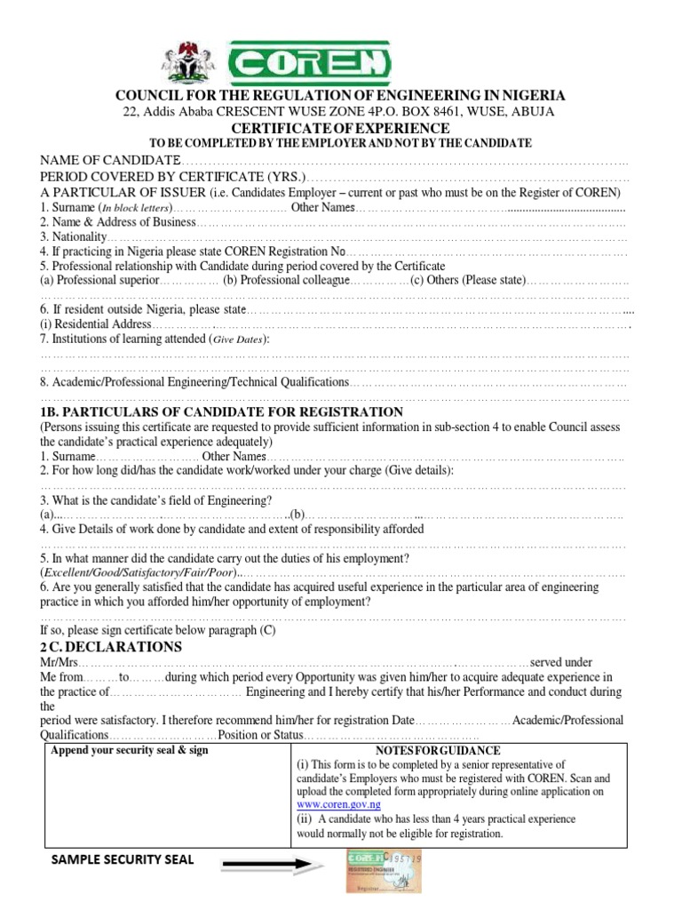 CertificateOfExperience Updated | PDF | Technology & Engineering