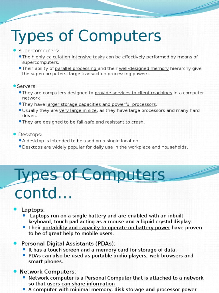 Types of Computers | PDF