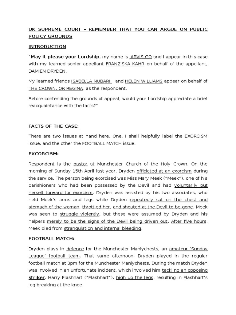 Moot Script | Criminal Law | Government Information