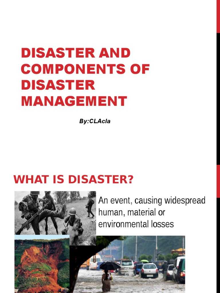 Disaster and Components of Disaster Mansgement | PDF