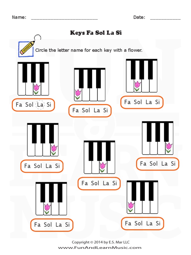 Music Worksheets EU Keys FGAB 005 | PDF