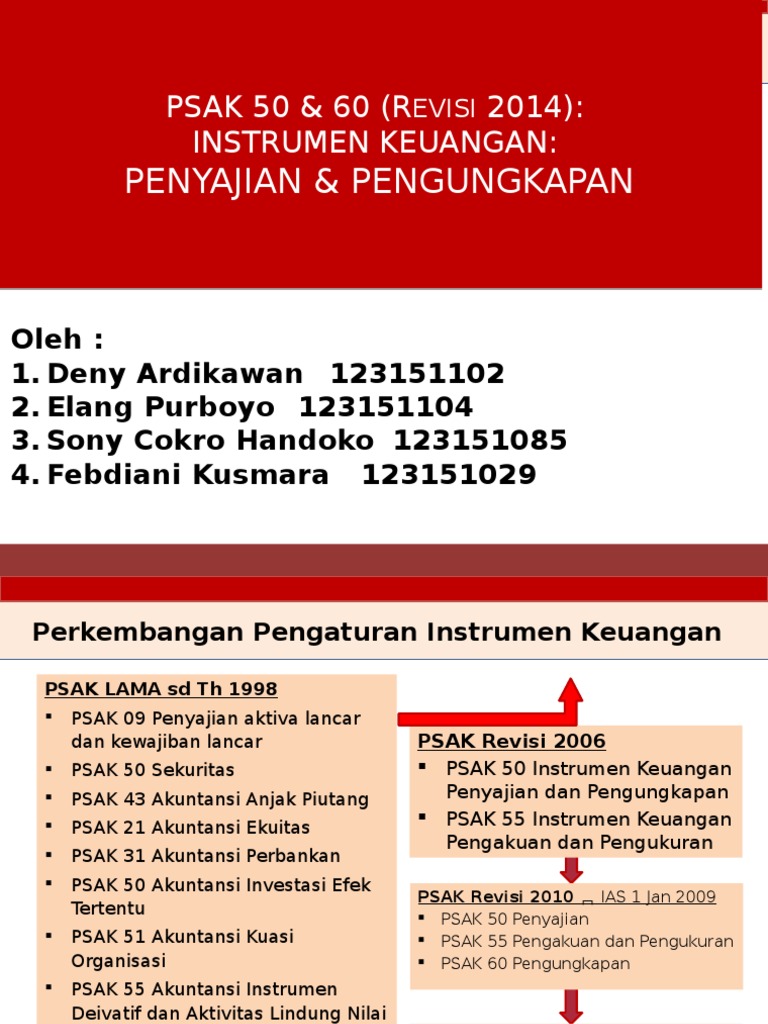 PSAK 50 60 Presentasi | PDF