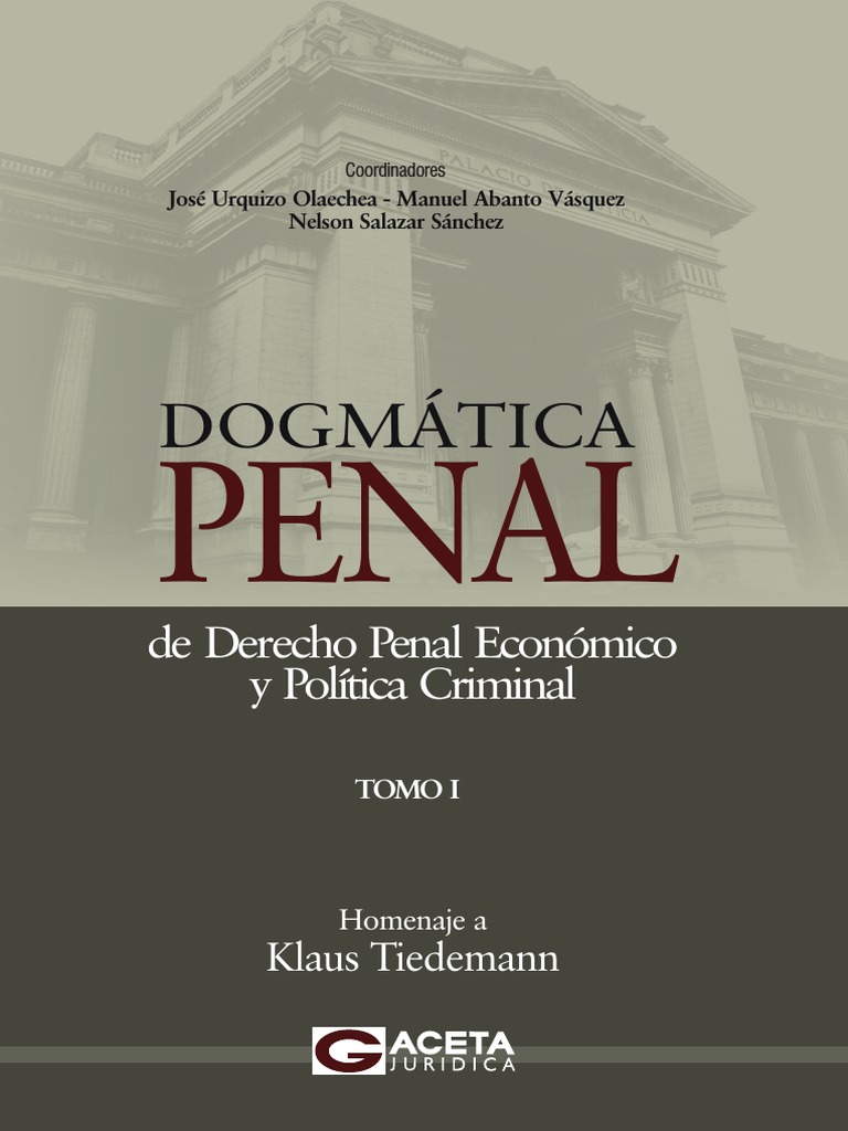 Dogmatica Penal Volumen I | PDF | Delito | Personalidad legal