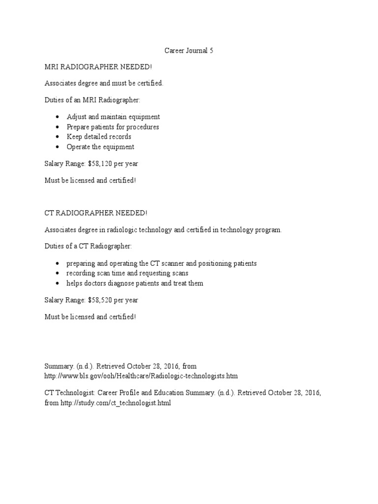 Career Journal 5 | PDF