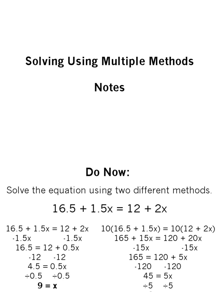 Multiple Methods Notes | PDF