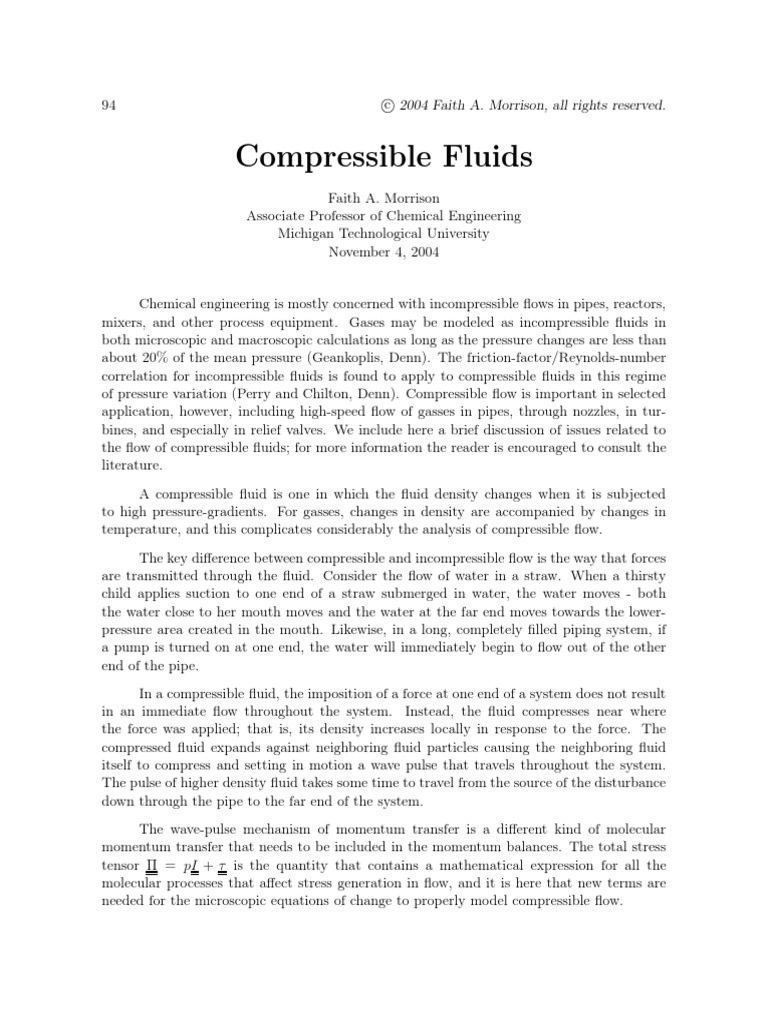 Compressible Flow PDF | PDF | Viscosity | Stress (Mechanics)