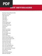 Starbucks Barista Cheat Sheet | PDF | Tea | Hot Drinks