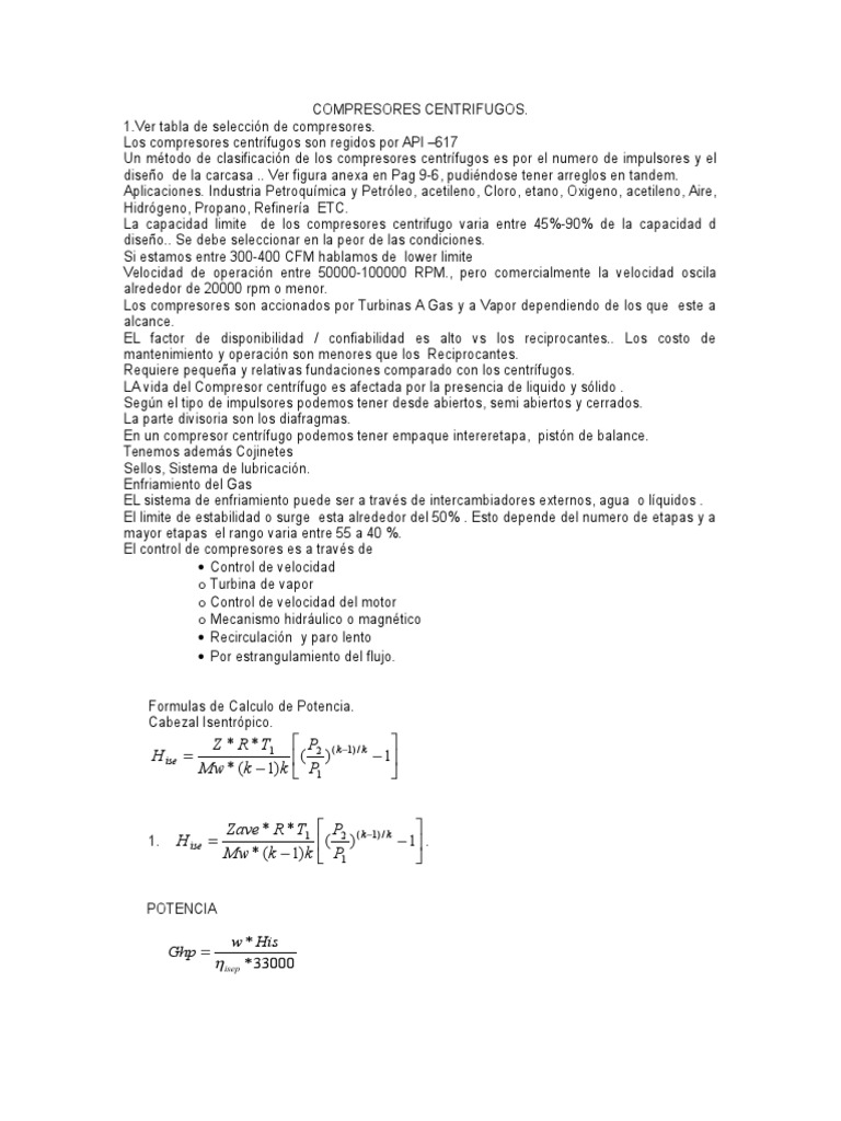 Criterios Norma API-617 | PDF | Compresor de gas | Bomba